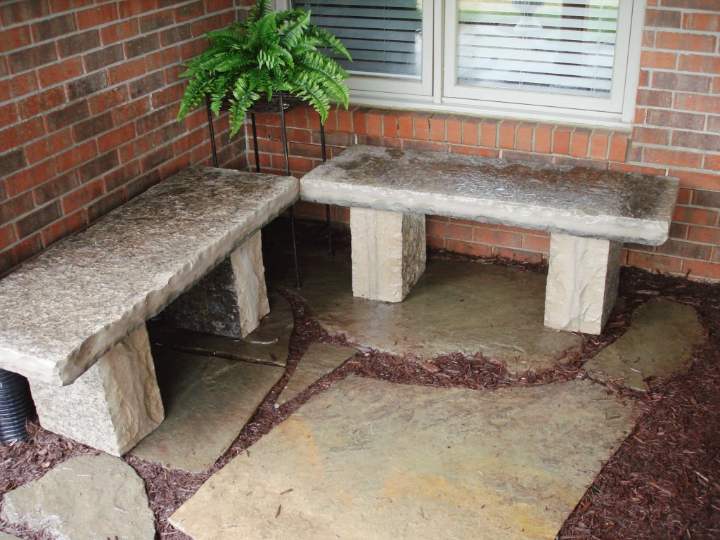 limestone benches - Michigan Landscape Construction based in Macomb ...